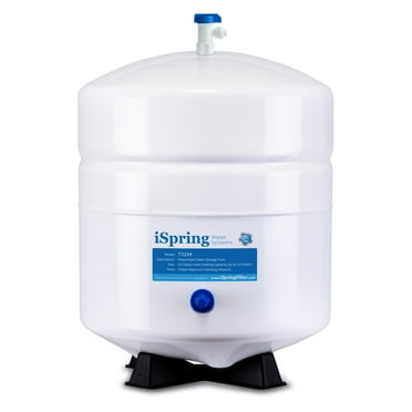 Hydronix RO-122-W14 3.2 Gal Stainless Steel Reverse Osmosis Tank, Compact, White, 1/4" Port ...