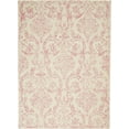 "Nourison Jubilant Boho Damask Ivory/White & Pink Area Rug, 5'3"" x 7'3 ...