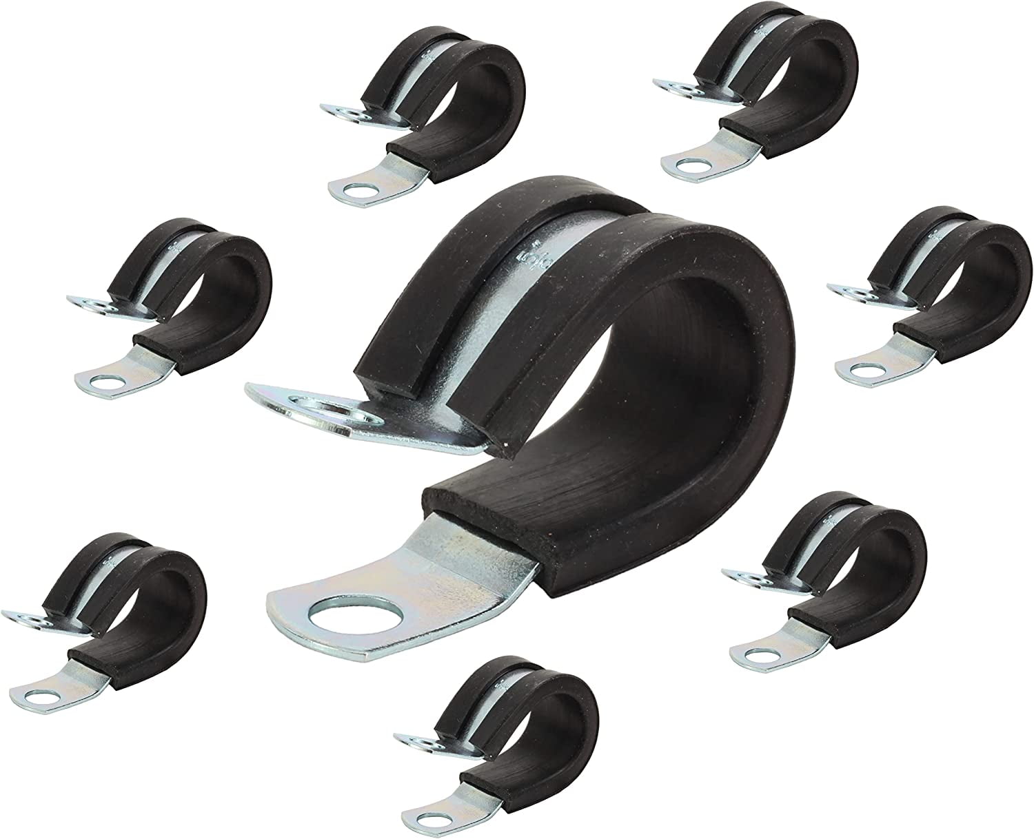 5/8" Cable Clamps Rubber Cushioned Steel 8 Pack - Walmart.com