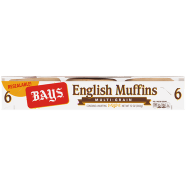 Great Value Original English Muffins, 12 oz Bag, 6 Count (Refrigerated ...