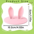 Food Storage Boxes,Bunny Ear Silicone Cup Lid, Pink, Cute Bunny Ear ...