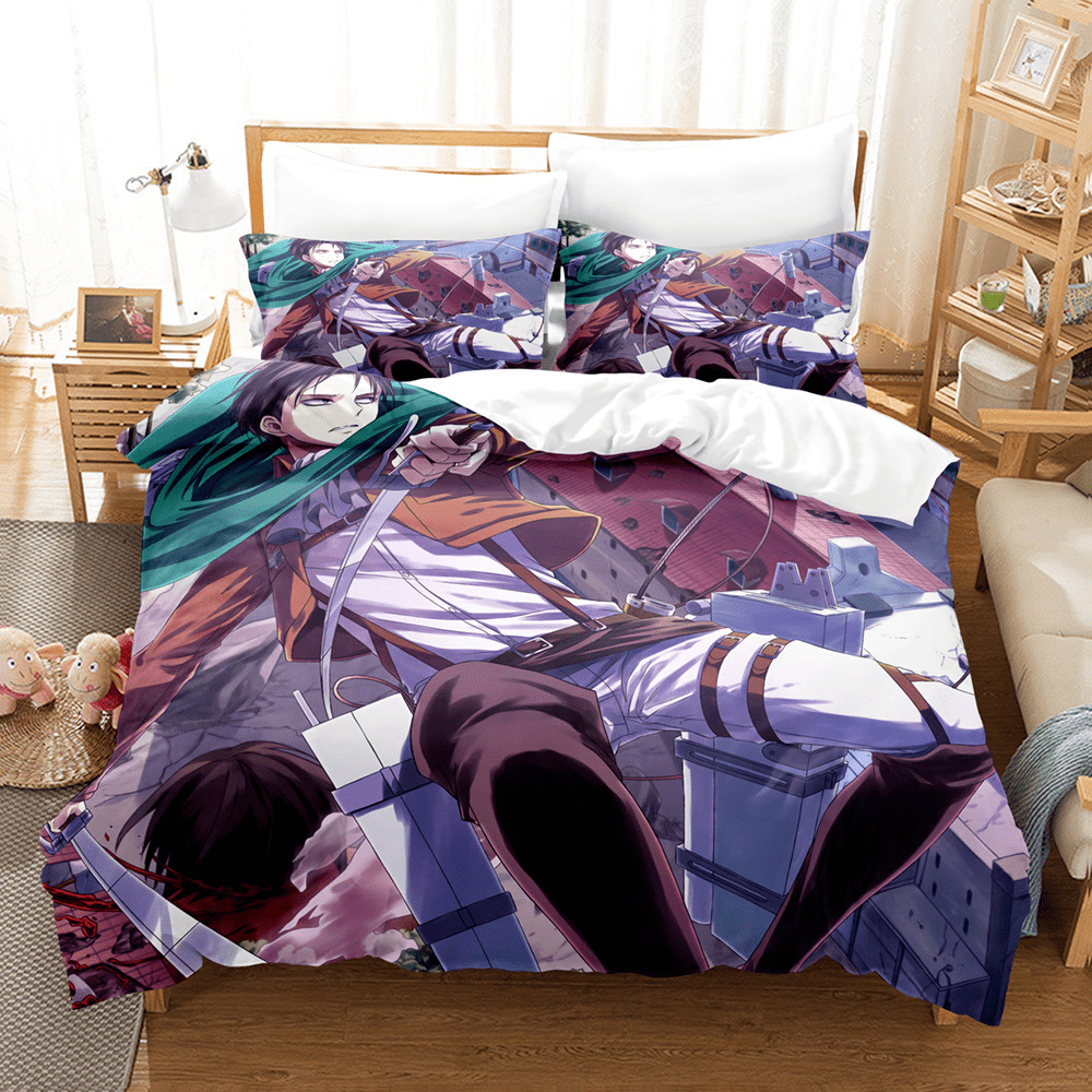Anime Attack on Titan Comforter Bedding Set 3D Printed Ultra Soft ...
