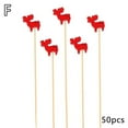 Agiufgs Bamboo Cocktail Sticks 50 Pack, Pointed Ends for Easy Piercing ...