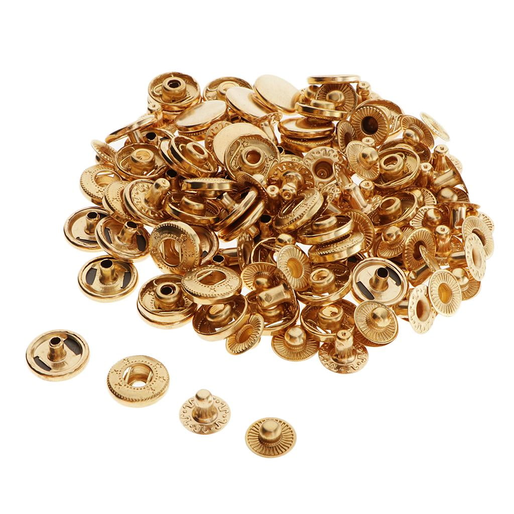 30x Snap Fasteners Double Sided Stud Made of Metal Craft Bag ...