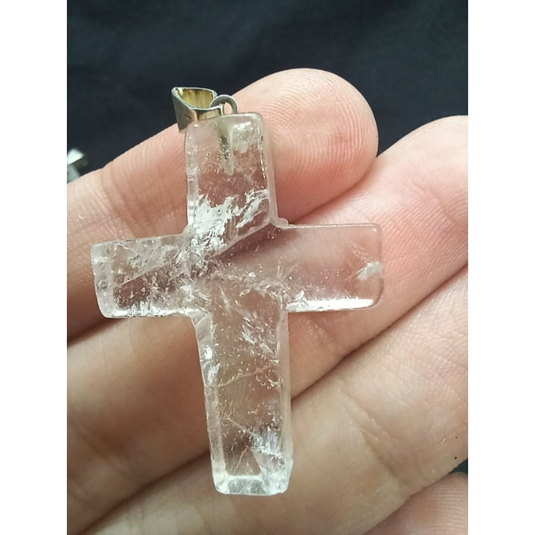 Quartz cross necklace store
