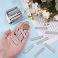 40Pcs 201 Stainless Steel Pendants Stamping Blank Tag Rectangle Charm ...