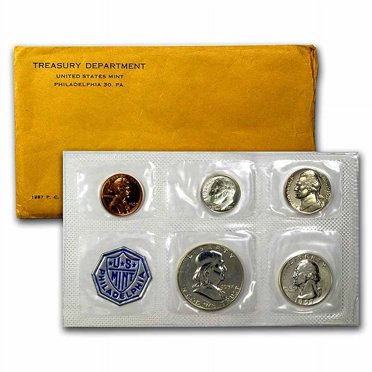 1963 U.S. Mint Set - Brilliant Uncirculated Coins from Philadelphia and ...