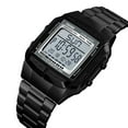Men Digital Watch Casual Sports Wristwatch with 2 Time 5 Alarm 3ATM ...