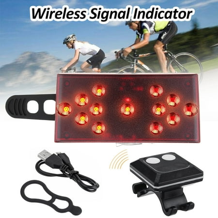 Bicycle LED Direction Indicator Bike Rear Tail Turn Signal Light ...