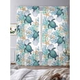 Coastal Ocean Sheer Curtains 84 inches Long 2 Panels Set Classic Sea ...