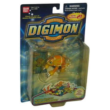 Digimon Action Feature Armadillomon (2001) Bandai Figure w/ Action Arms ...