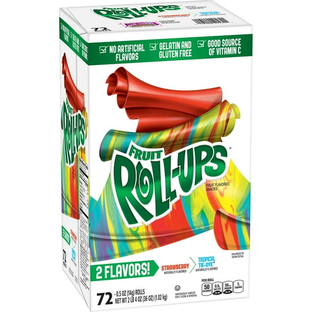 Fruit Roll-Ups Variety Pack (.5 oz., 72 ct.) - Walmart.com