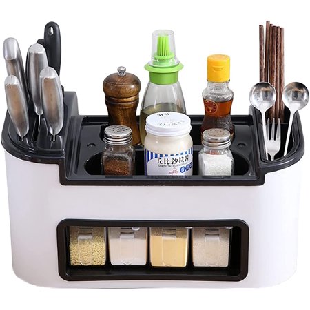 SHTUUYINGG Utensil Block Rack Plastic Cooking Utensil Holder, Multi ...