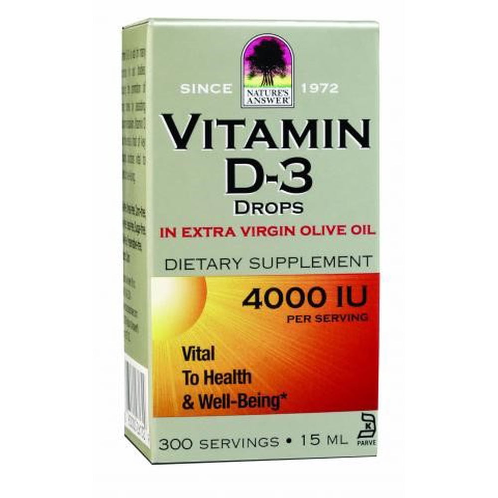 Nature's Answer Vitamin D3 Drops, 0.5 Fl Oz - Walmart.com - Walmart.com