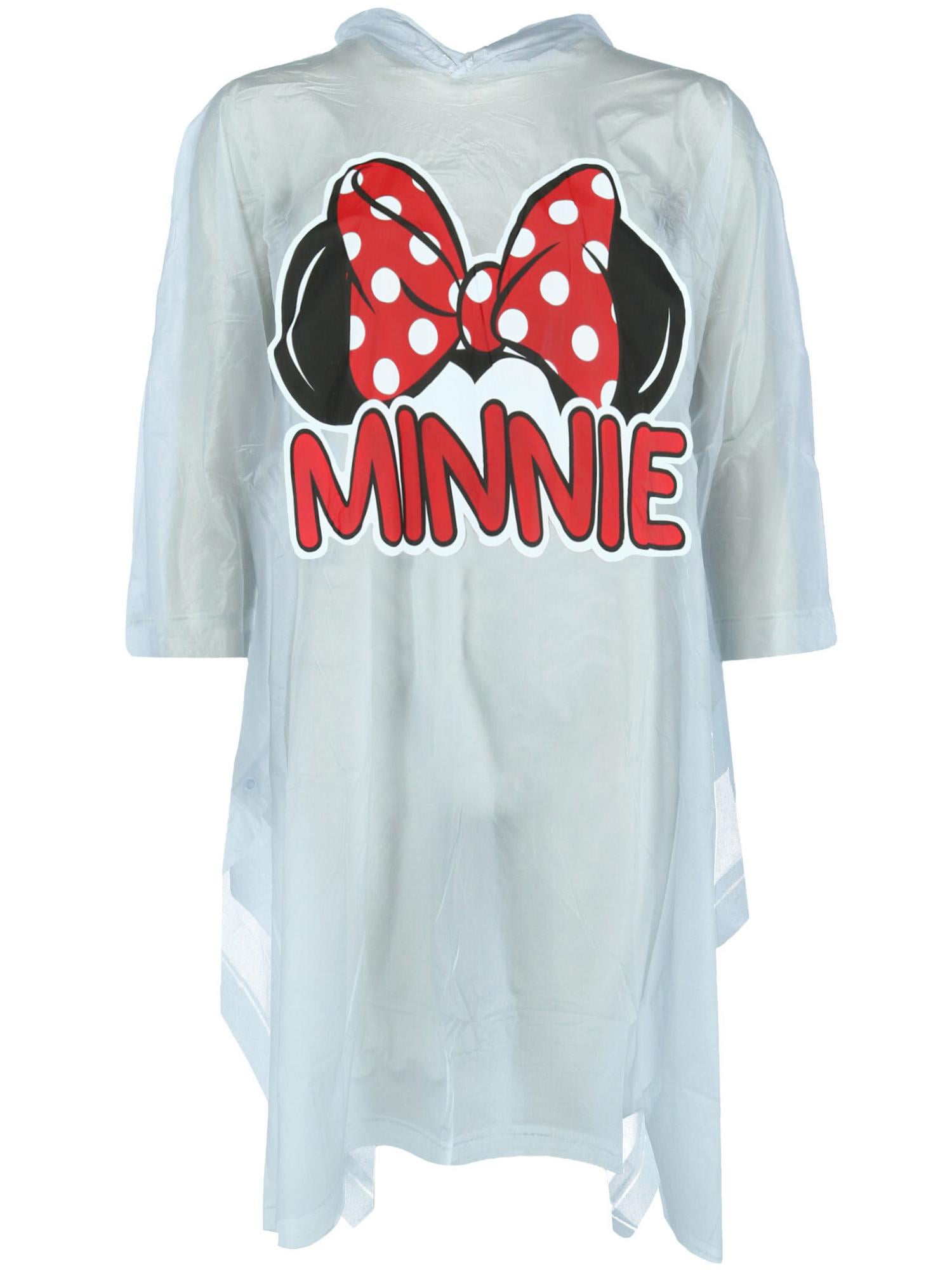 Jerry Leigh Minnie Mouse Ears with Bold Print Rain Poncho (Women ...