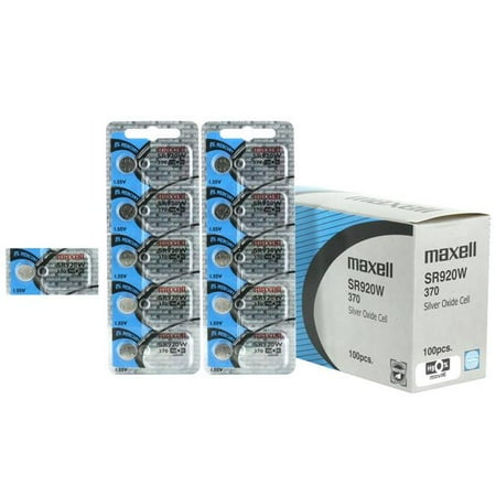 Maxell MAXELL-370 39mAh 1.55V SR920W Silver Oxide Button Cell Battery ...