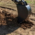 Titan Attachments 8in Wide Skid Steer Backhoe Bucket, 3-Carbon Steel ...