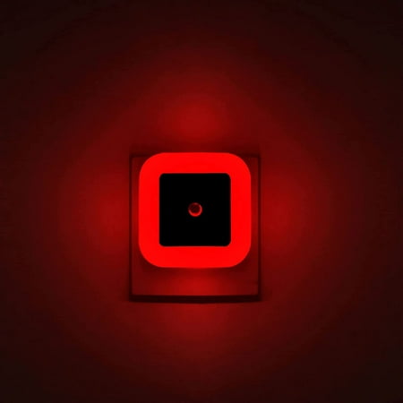[ Pack of 4 ] Red Night Light, Plug in LED Wall Lamp with Dusk to Dawn ...
