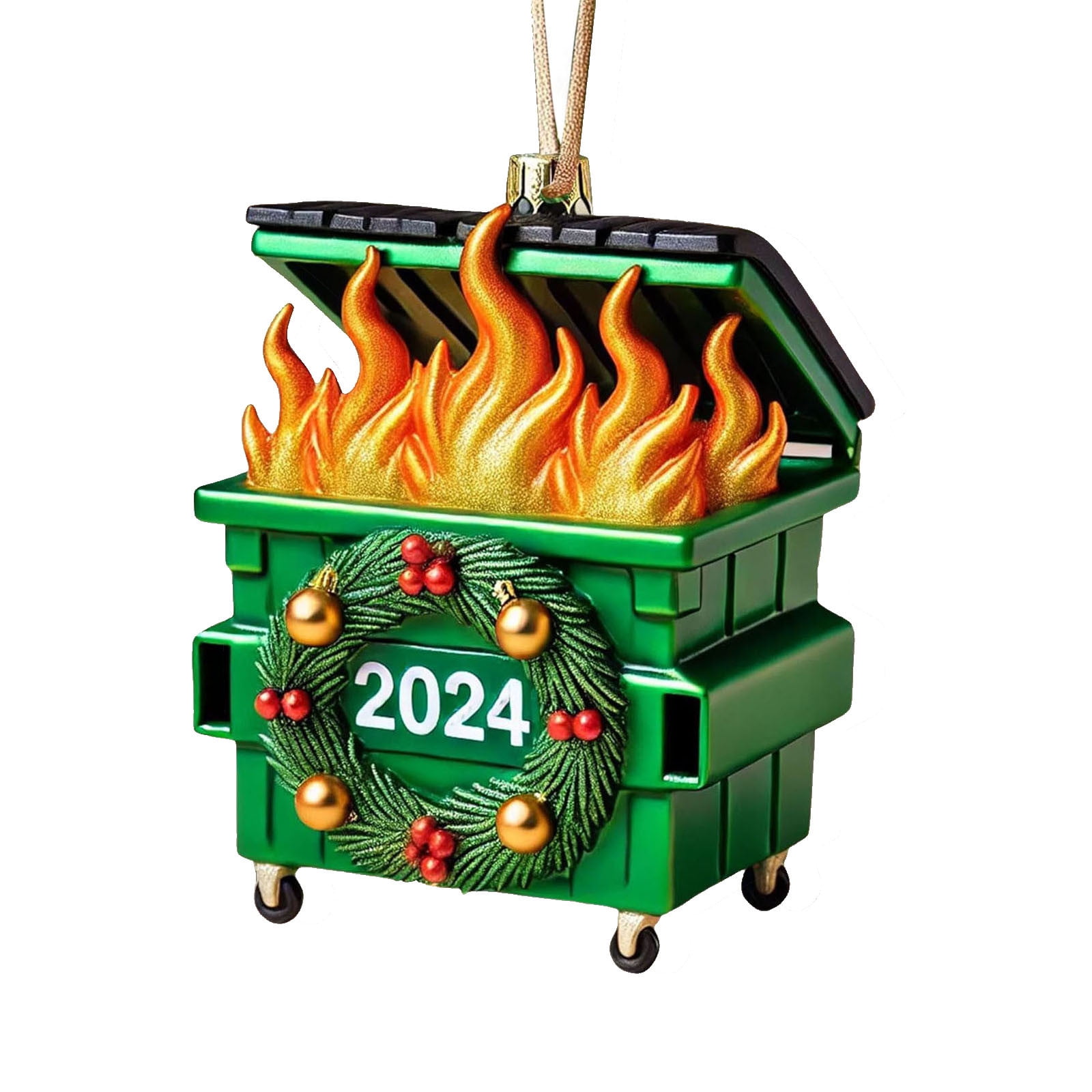 Click here for Yangzheee Dumpster Fire 2024 Ornament Funny 2d Acr... prices