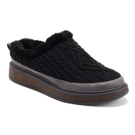 Earth Elements Acacia Shoe I Slip On, Cable Knit, Casual Wear - Black ...