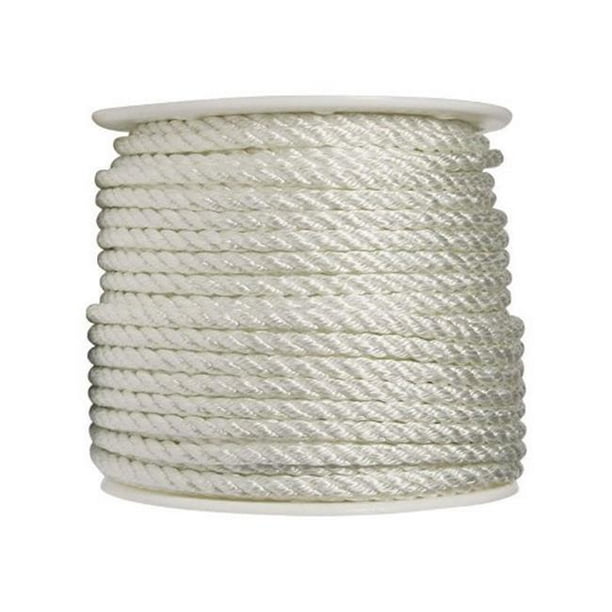 Wellington N1832S0300S Twisted Nylon Rope Spool White - 0.5 in. x 300 ...