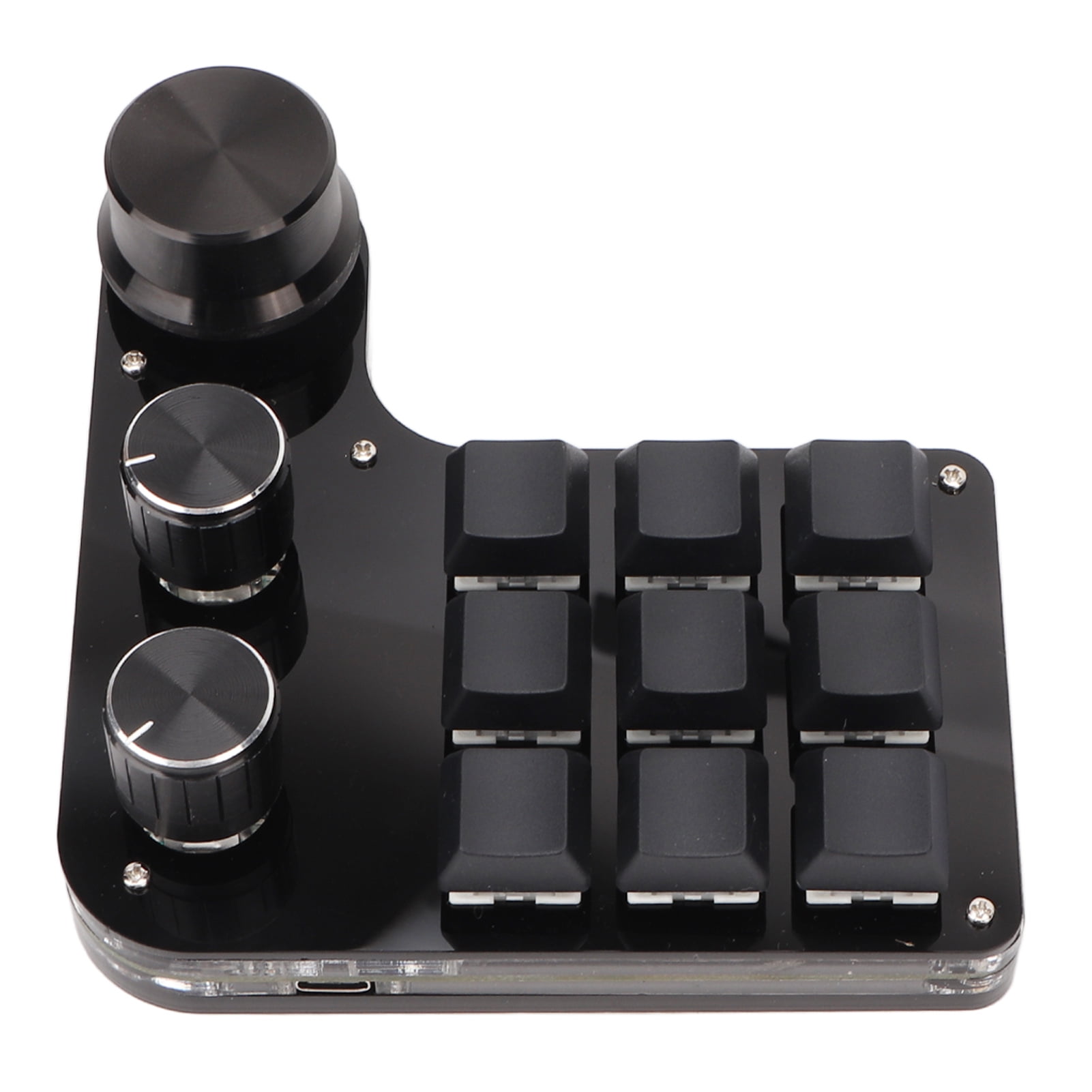 Gaming Keypad, 9 Keys 3 Knobs Blue Switch RGB Backlit Mini Keypad For ...