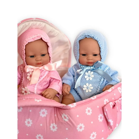 Ann Lauren Toys: Twin Bassinet Set, Anatomically Correct Baby Dolls for ...