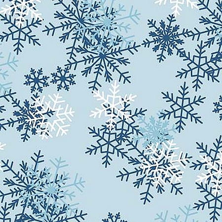 Blue Snowflake Fabric