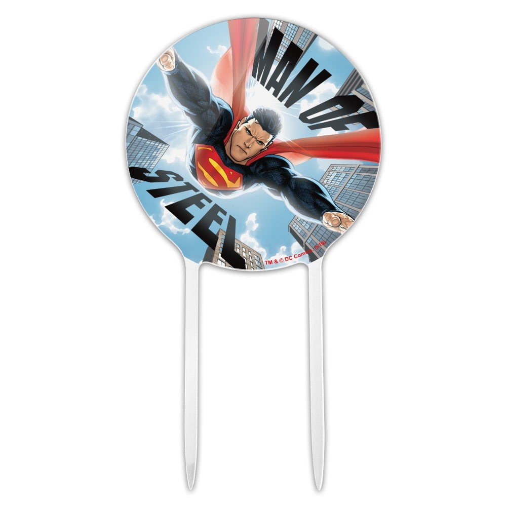 Acrylic Superman Man of Steel Cake Topper Party Decoration for Wedding ...