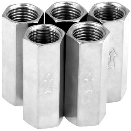 TOOAD 5pcs Copper Hex Check Valve 1/4'' Female Threaded Full Port Check ...