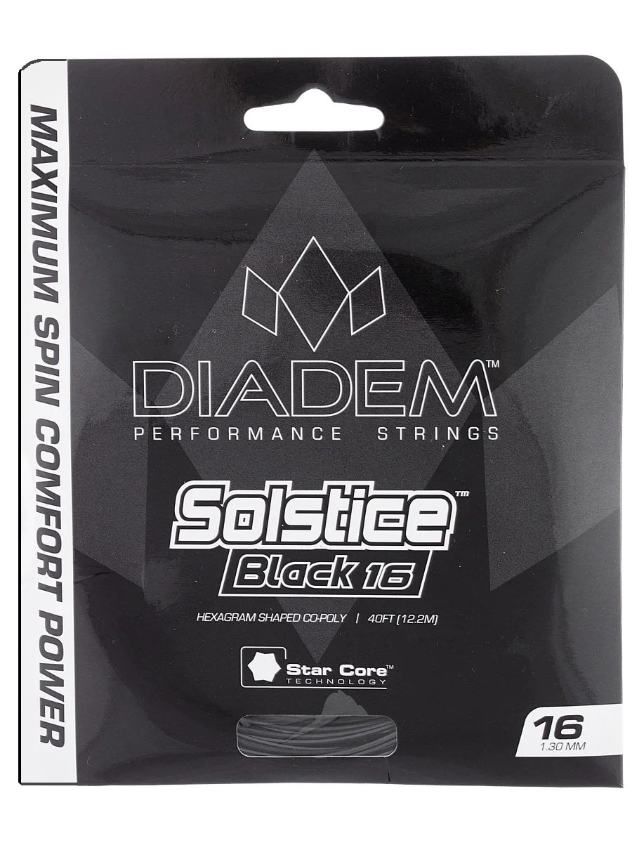 Diadem Solstice Black - Spin and Comfort Poly Tennis String - Choice of ...