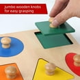 LNGOOR Montessori Multi Shape Wooden Puzzle Toy Baby Toddler First ...