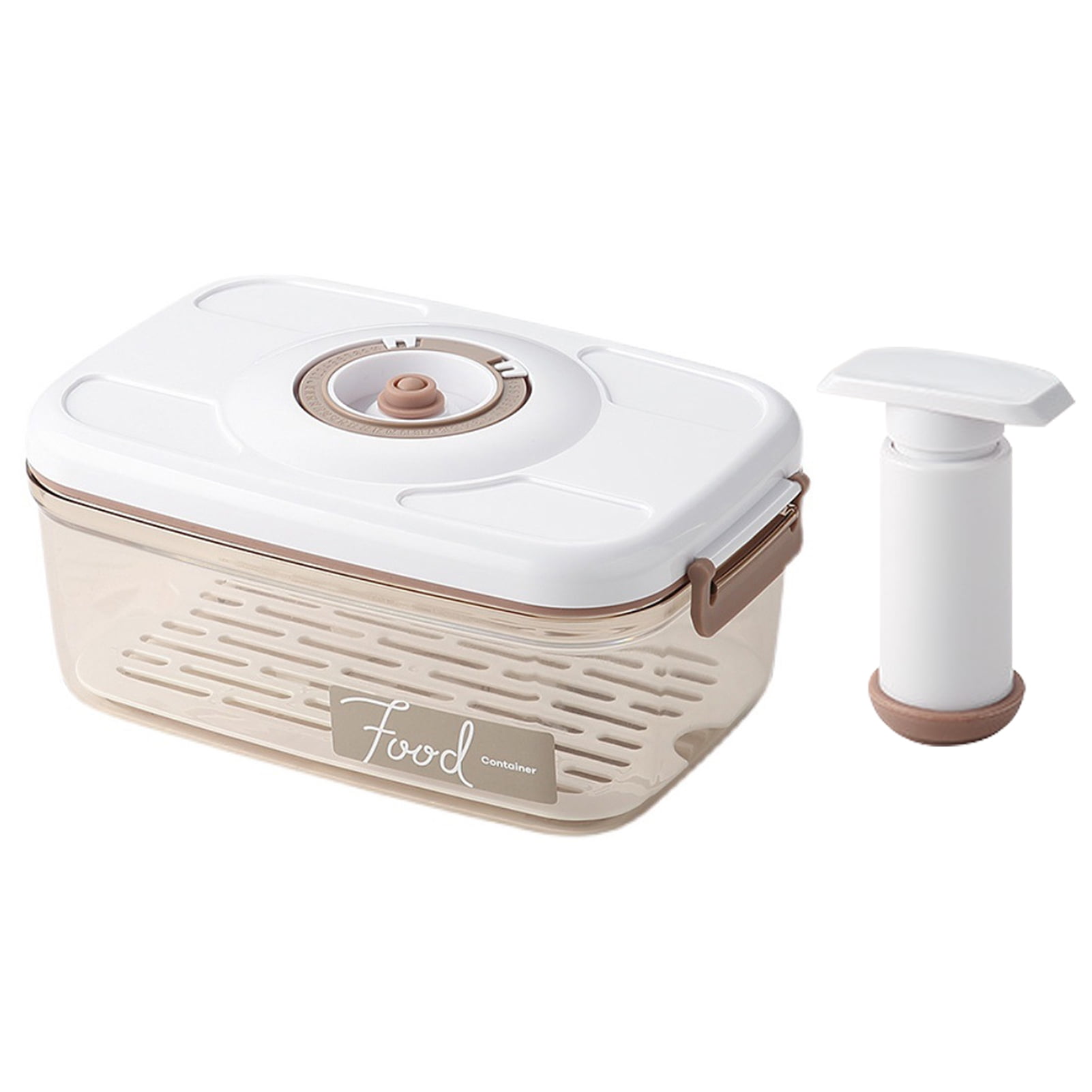 Fusipu 1.2L Food Storage Container Vacuum Storage Box with Drain Net ...