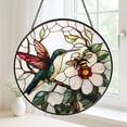 Bird and Insect Theme Fantasy Stained Glass Window Hanging, Decorative ...