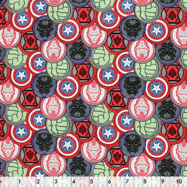Fabric Creations Marvel Avengers Coins Cotton 111 cm (44 in) by Metre ...