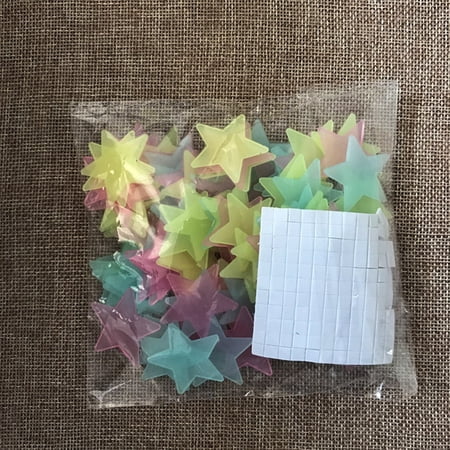 Luminous Stickers Plastic Star Wall Stickers Patch Decal Decoration ...