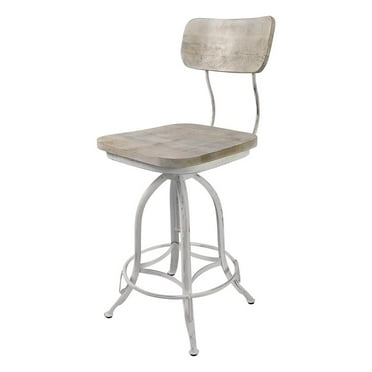 Carolina Classics Maris Wooden Counter Swivel Bar Stool with Adjustable ...