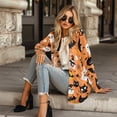 Chririnla Halloween Cartoon Ghosts Women's Cardigan Cat Pumpkin ...