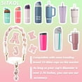 Compatible with Owala Water Bottle Accessories, Cute Letter Charm Set ...