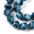 Dyed Natural Sesame Jasper Beads Strands Faceted Star Cut Round Beads ...