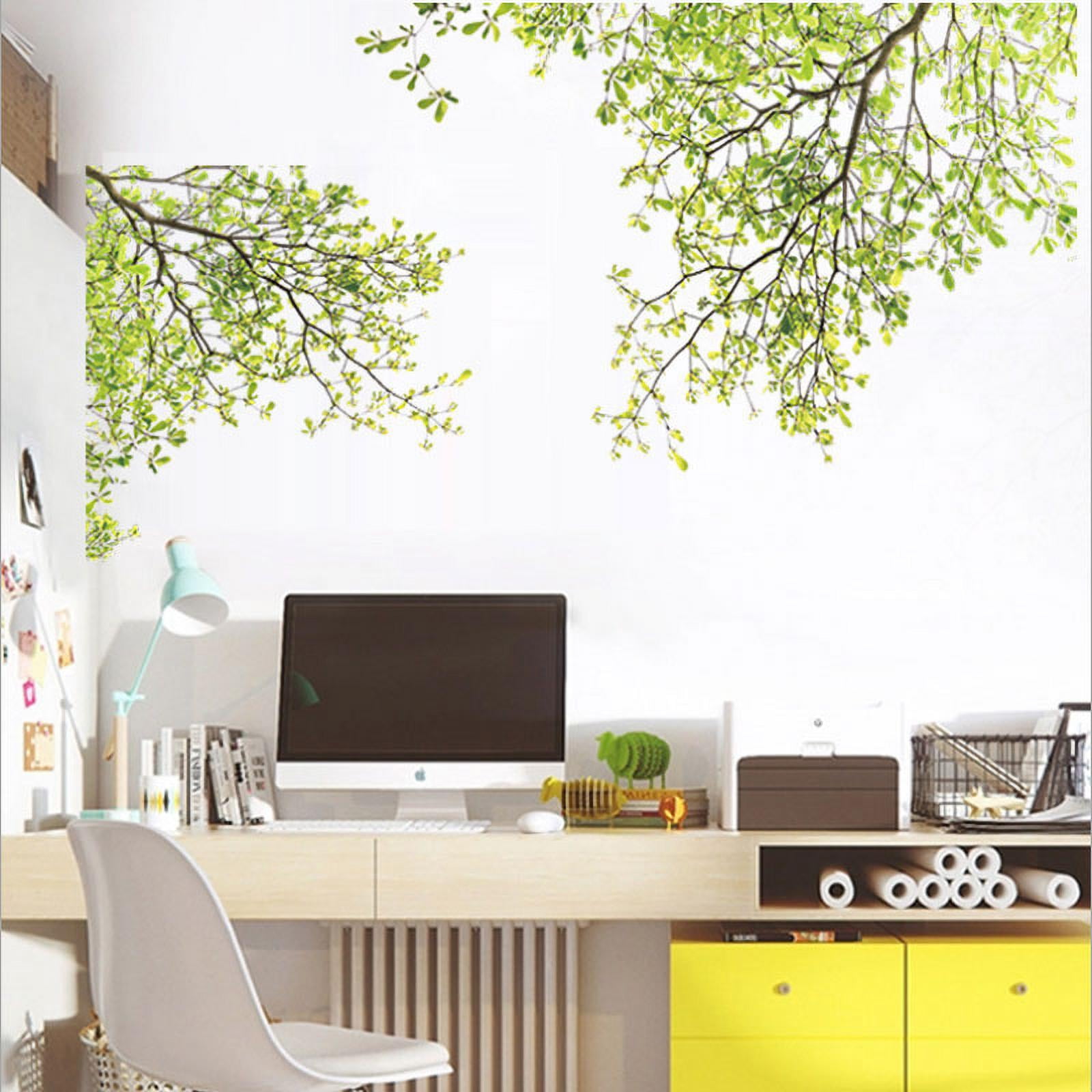 Removable Vinyl Family Green Trees Wall Stickers Leaves Branches Wall ...