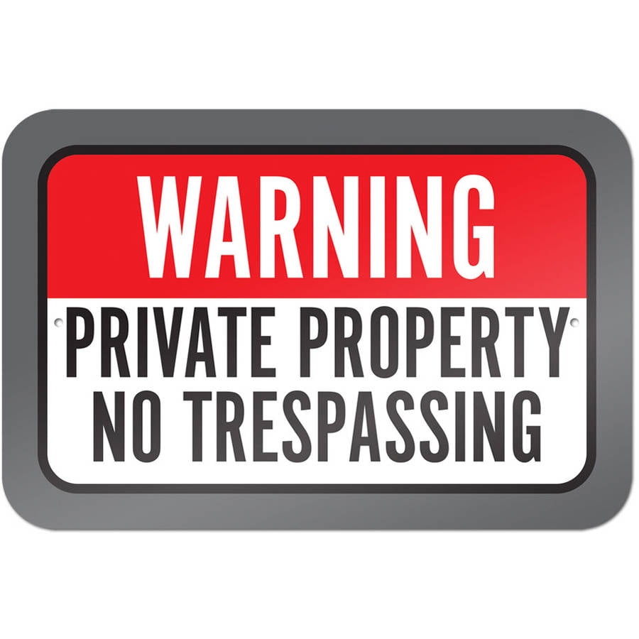Warning Private Property No Trespassing Sign - Walmart.com