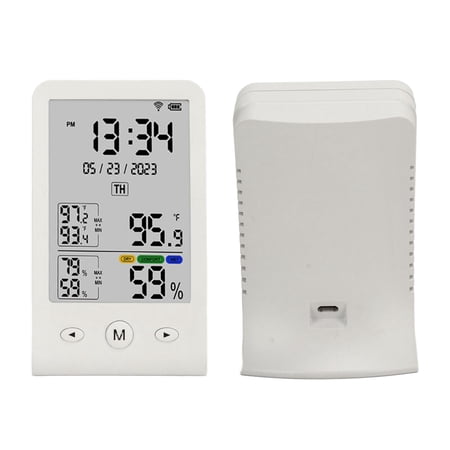 Temperature Humidity Monitor, Date WIFI Hygrometer For Baby Room ...