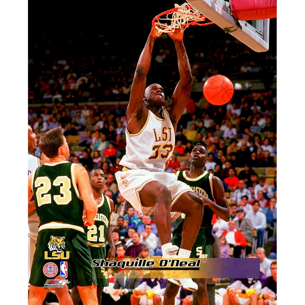 Shaquille O'Neal LSU Tigers 1991 Action 16"x20" Print - Walmart.com