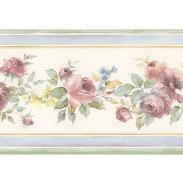 Brewster Vicky White Victorian Floral Border - Walmart.com