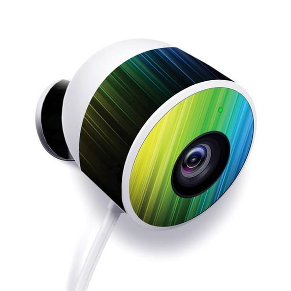 MightySkins NECAOUT-Rainbow Streaks Skin for Nest Cam Outdoor Security ...