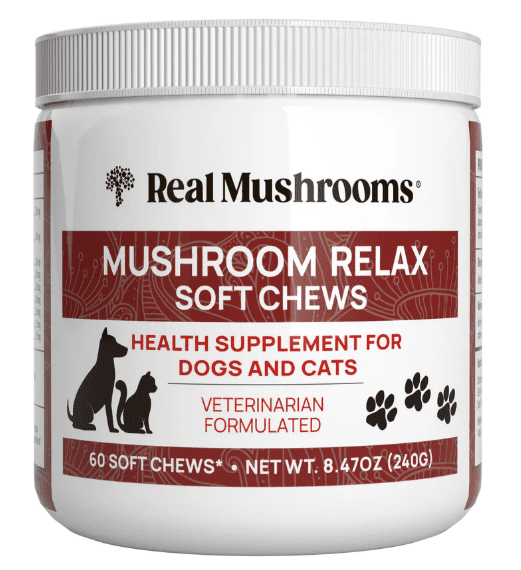 Real Mushrooms Mushroom Relax Pets Estrés Ansiedad 60 Chews | Bodega ...