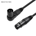 Haimni 30Cm 1M 1.8M 3 Pin Mic Cord Right Angle Xlr Male To Female 3Pin ...