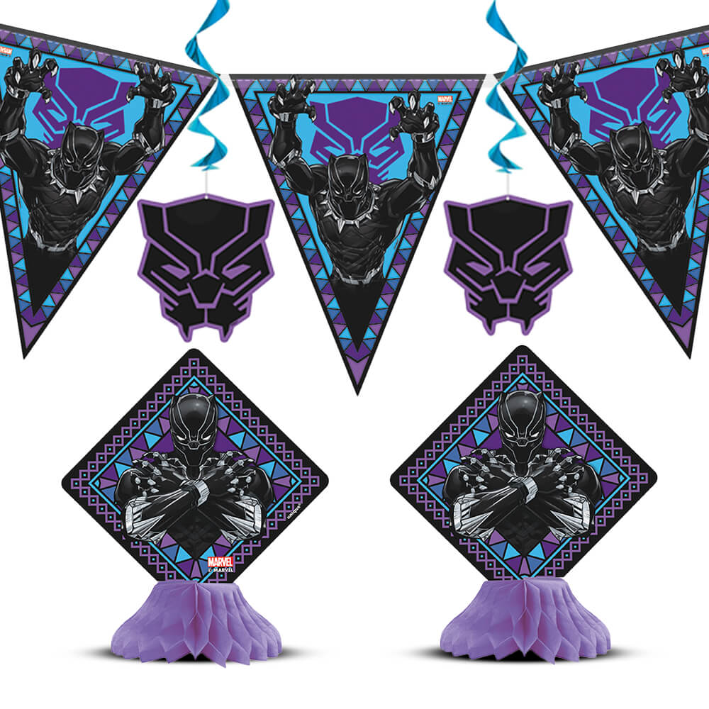 Black Panther Decorating Kit (7 Pack) - Party Supplies Decoration ...