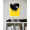 Affixzi Melting Vinyl Record Art Print, Yellow Pop Art Poster ...